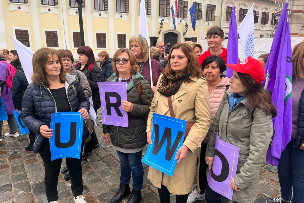 Očajne radnice Orljave prosvjedovale na Markovom trgu - N1