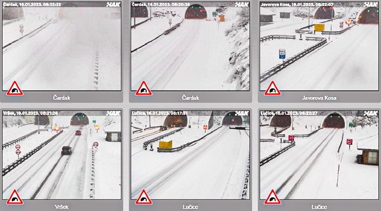 Autocesta pod snijegom, nesreće na A4 i A6, HAK izdao upozorenje ...