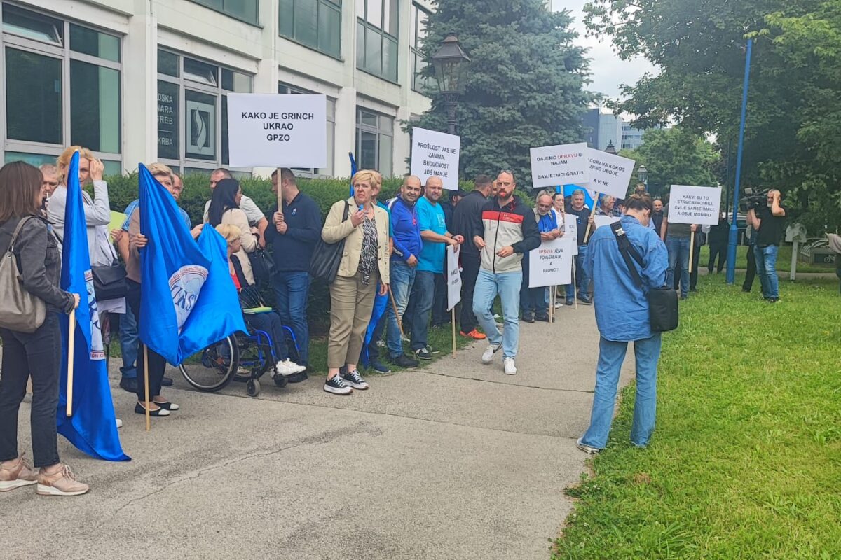 Prosvjed zaposlenih u Gradskoj plinari Zagreb-Opskrba
